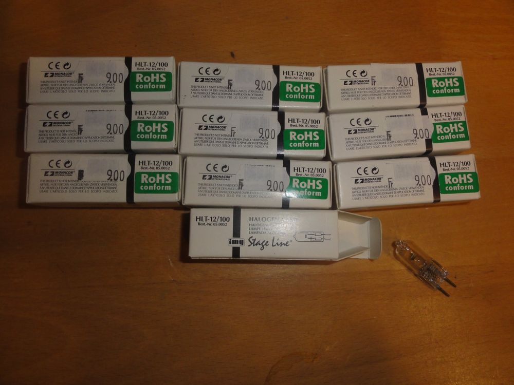 5 Stück 12 Volt 100 Watt Halogenbirnen NEU 5.- statt 45.- (Neu und originalverpackt) in Walde AG ...