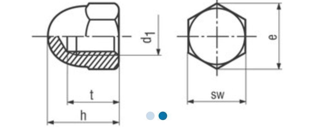 Hutmutter Edelstahl M10 A4 DIN 1587 1500 Stk. Schlosserei | Kaufen auf Ricardo