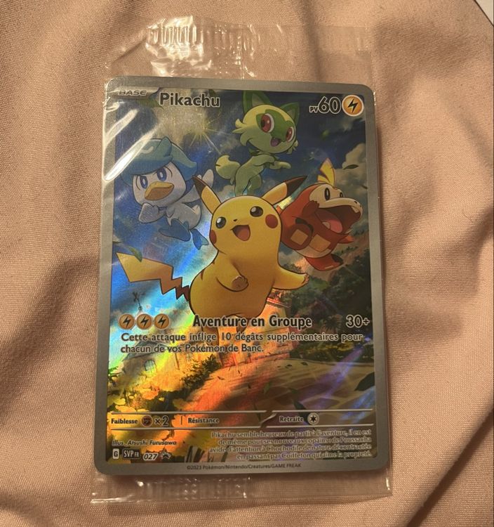 Pikachu SVP 027 promo FR (Neuf avec emballage d'origine) à Le Grand ...