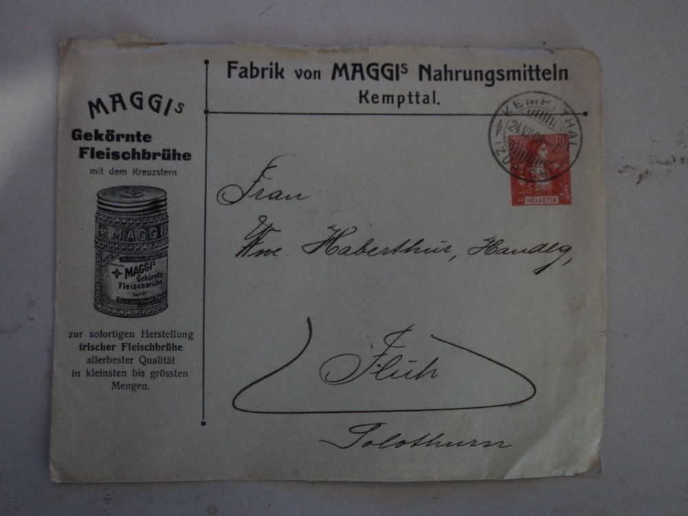 Briefumschlag der Firma Maggi 1908 | Kaufen auf Ricardo