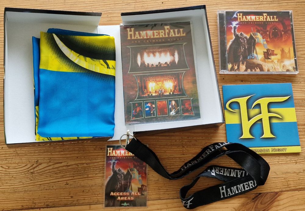 Hammerfall One Crimson Night CD DVD Box Set Lim. 1000 (Neu (gemäss ...