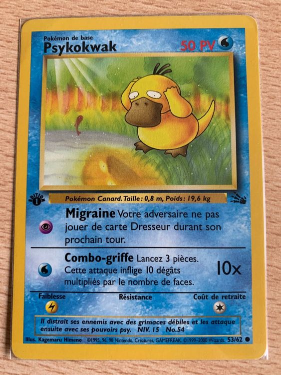 carte Pokemon - PSYKOKWAK (1ère édition) (D'occasion) à Epautheyres ...