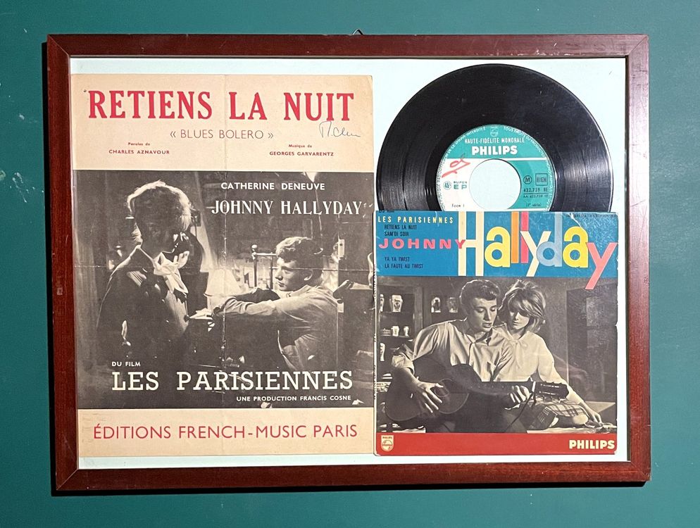 Johnny Hallyday - Retiens la nuit - Partition et disque (Gebraucht) in ...