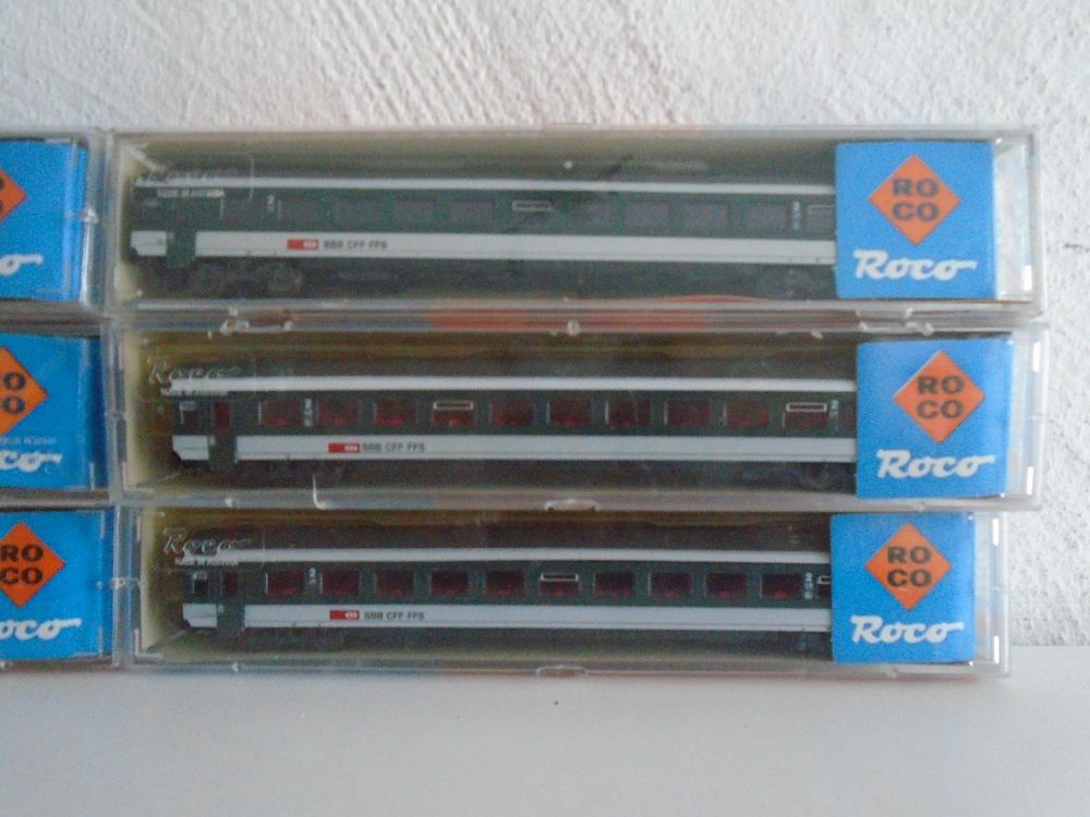 Roco N: Set mit 6 SBB-IC-Reisezugwagen EW IV, mit OVP (Gebraucht) in St ...