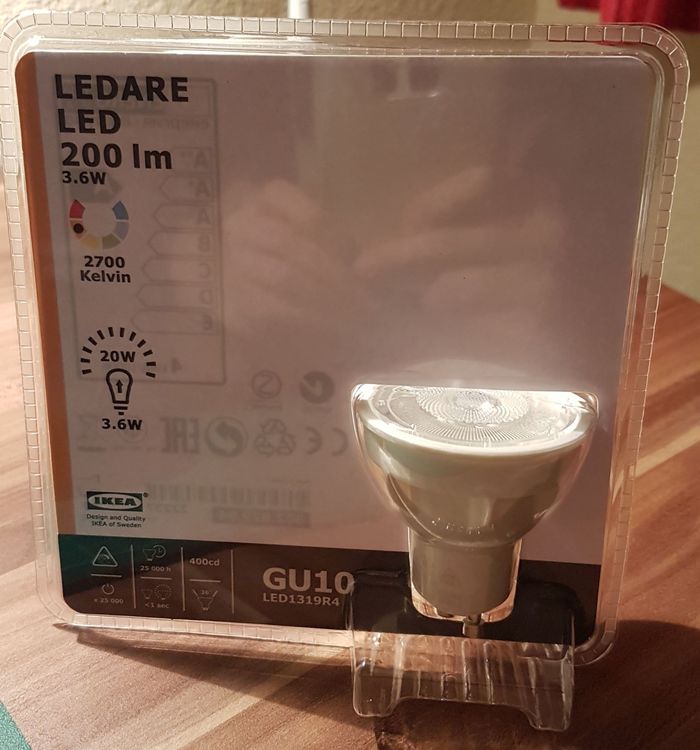 IKEA Leuchtmittel: Ledare LED 200lm 3.6W 2700Kelvin GU10 A+ | Kaufen ...