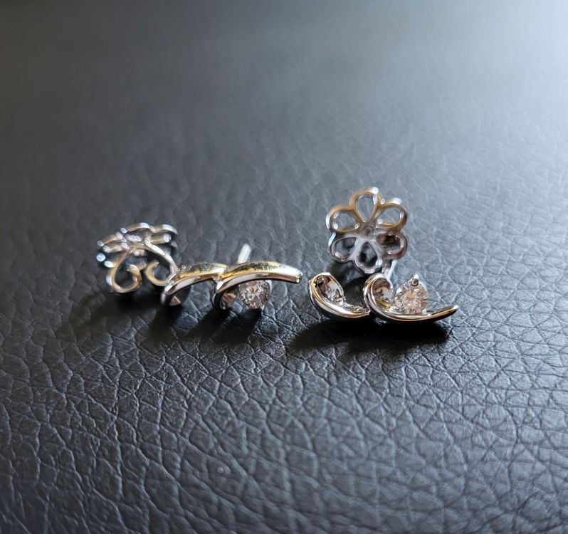 18 Karat 750 Weiss Gold Ohrstecker Mit Brillanten (Gebraucht) in Wald ZH für CHF 380 – mit ...