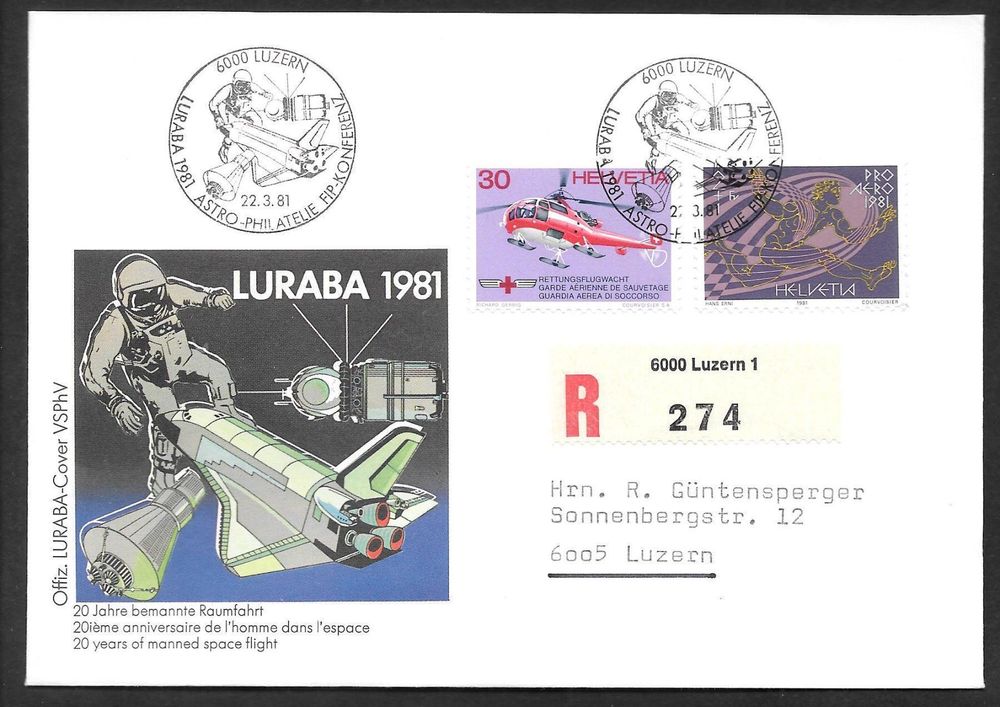 Sonderbrief Luraba Luzern 1981 SSt 76 (Neu (gemäss Beschreibung)) in Olten für CHF 1 – mit ...