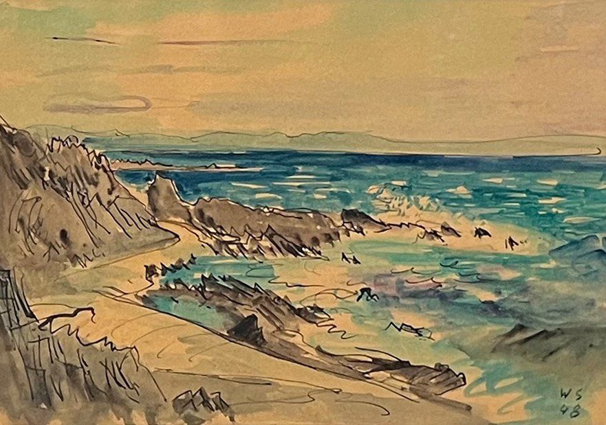 Walter Sautter. Küstenlandschaft am Mittelmeer, 1948. (Gebraucht) in ...