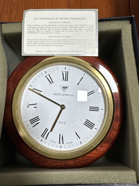 Michel Perrenoud pendule de table Quartz Swiss Made. (D'occasion) à La ...