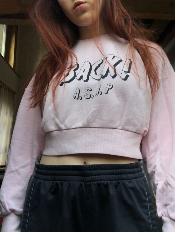 Pull crop top rose | Kaufen auf Ricardo