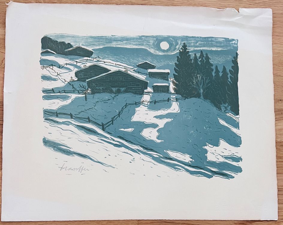 Fred Stauffer 1892-1980 Lithografie handsigniert | Kaufen auf Ricardo