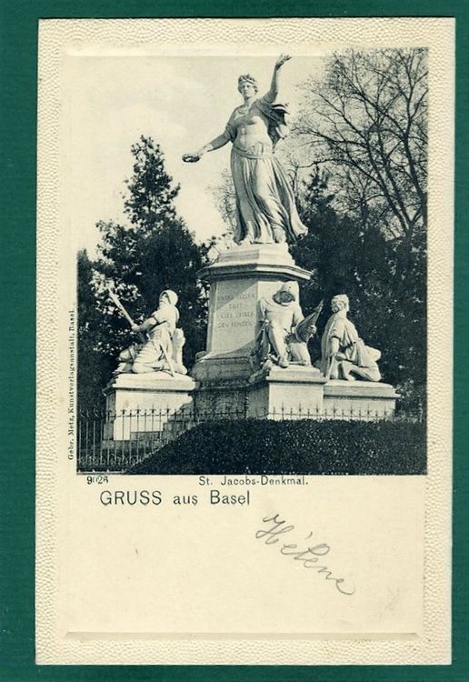 Basel, St. Jacobs-Denkmal,1900, Prägerand (Gebraucht) in Sargans für CHF 1 – mit Lieferung auf ...