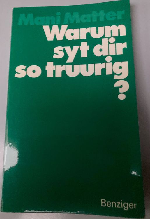 Mani Matter - Liederbuch Warum syt dir so truurig?? (Gebraucht) in ...