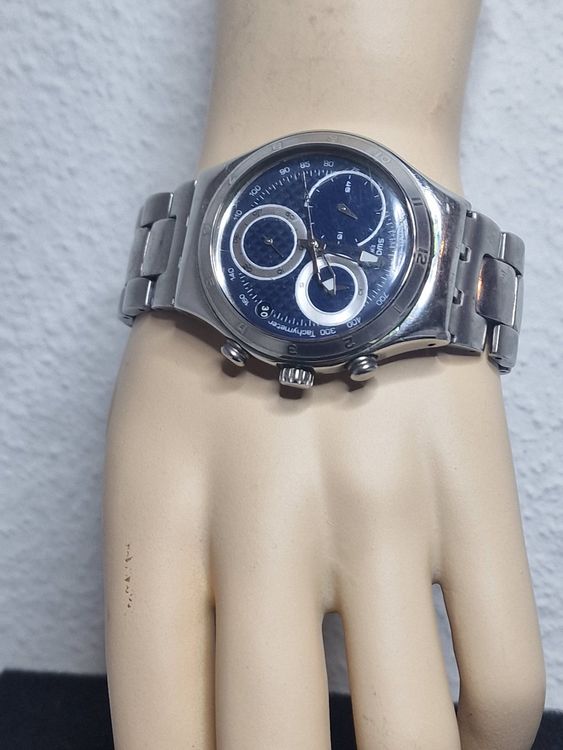 Swatch Irony Watch Chrono OBLIQUE END BLUE YCS547G Swiss Rar (Gebraucht ...