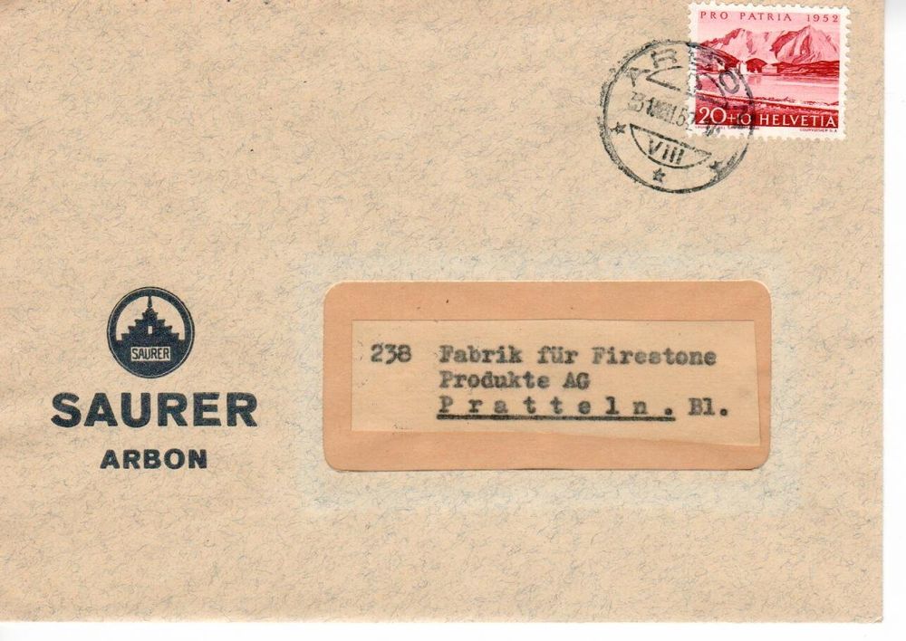 Brief, Saurer Arbon (Gebraucht) in Wolhusen für CHF 8 – mit Lieferung auf Ricardo kaufen