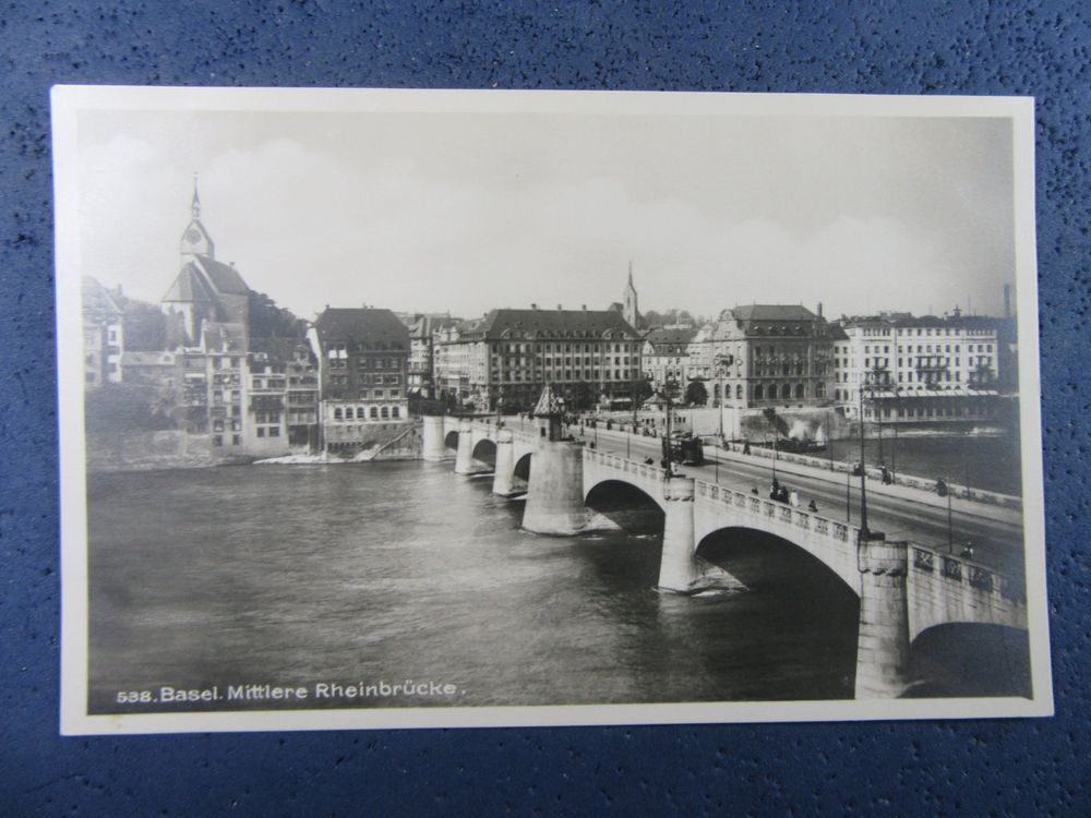 BASEL 1927 MITTLERE RHEINBRÜCKE AK BS (Gebraucht) in Ettingen für CHF 0.45 – mit Lieferung auf ...