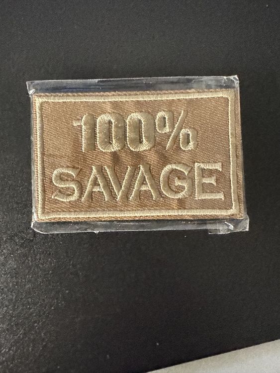 Aufnäher "100% SAVAGE" Stickabzeichen Patch Militär Armee US | Kaufen auf Ricardo