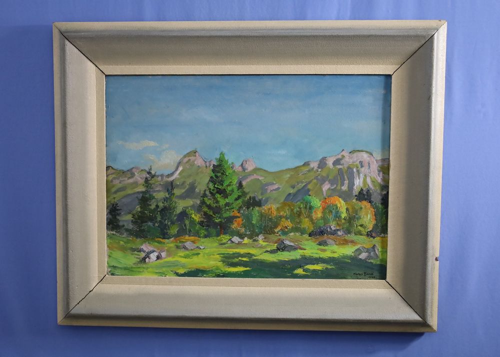 Markus Bandi, Gemälde "Blick auf Fronalpstock" signiert 1948 | Kaufen ...