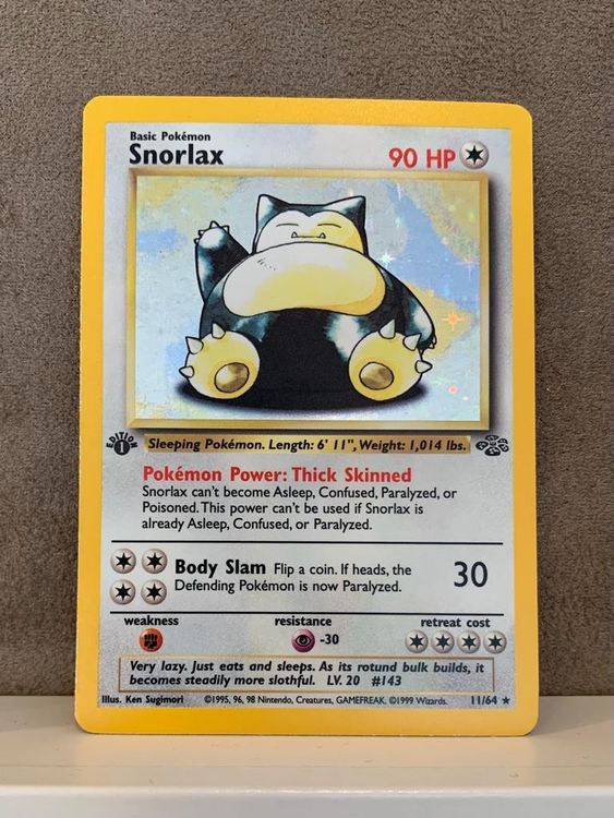 11/64 *1.Edition Snorlax Relaxo Holo ENG Pokemon Jungle (Gebraucht) in ...