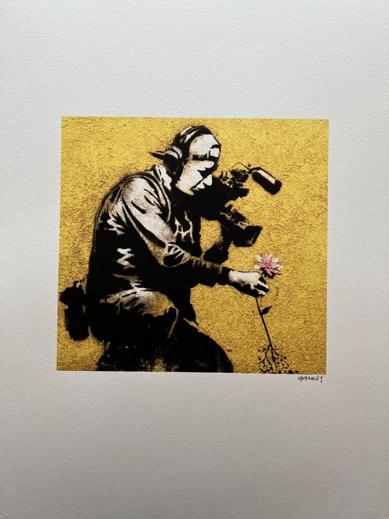 Banksy « Camera Man and Flower » XL VERSION 3/150 | Kaufen auf Ricardo