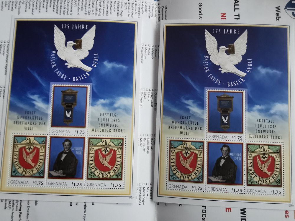 BASLER TAUBE BLOCK GRENADA 2020 MNH MELCHIOR BERRI (Gebraucht) in ...