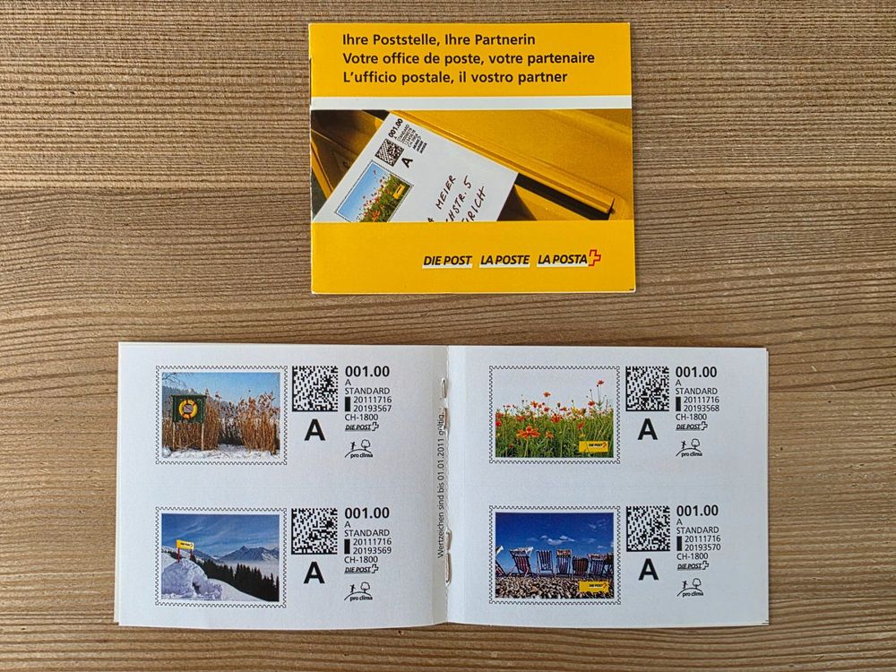 2 ungebrauchte offizielle WebStamp Hefte der Post mit Logo (Neu (gemäss ...