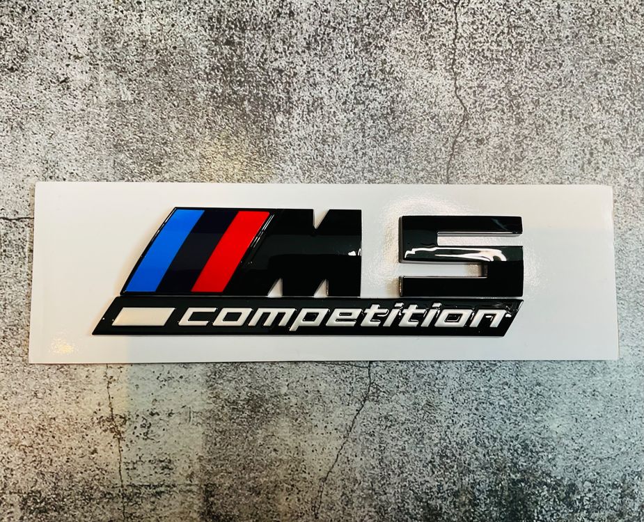 BMW M5 Competition Emblem Logo Schriftzug Schwarz glänzend (Neu und ...