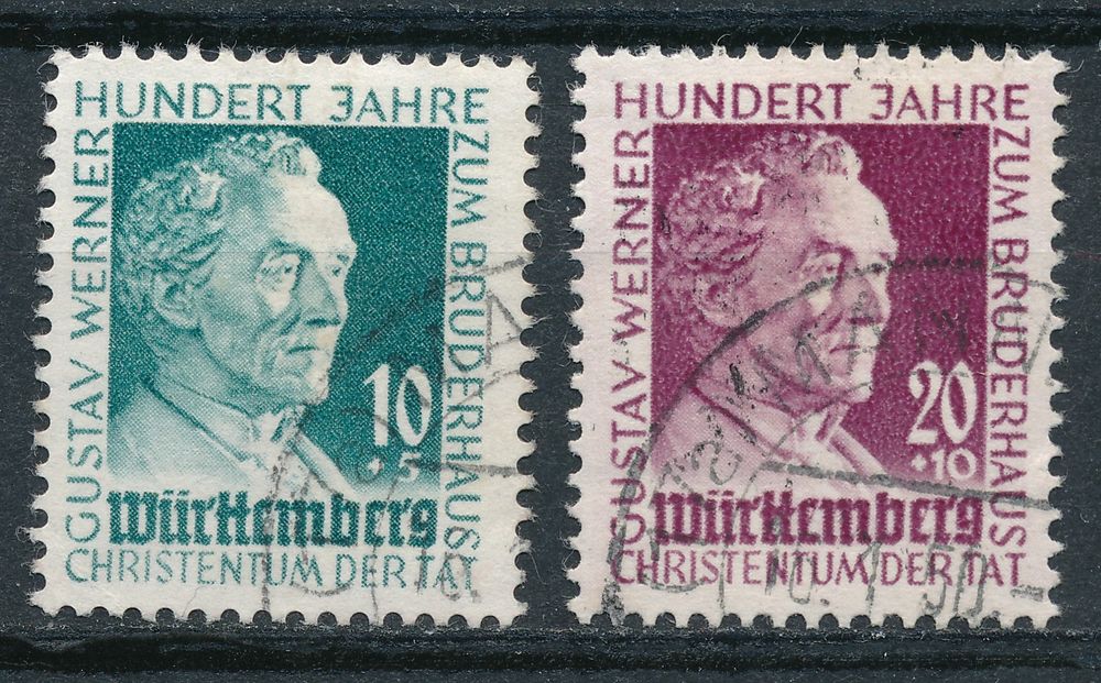 Alliierte Besetzung (Franz. Zone) Württemberg Mi. 47, 48 (Gebraucht) in Bonau für CHF 2 – mit ...
