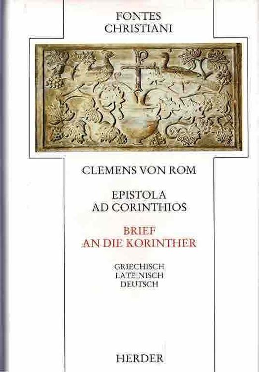 Clemens von Rom:Epistola ad Corinthios/ Brief... (Gebraucht) in SION ...