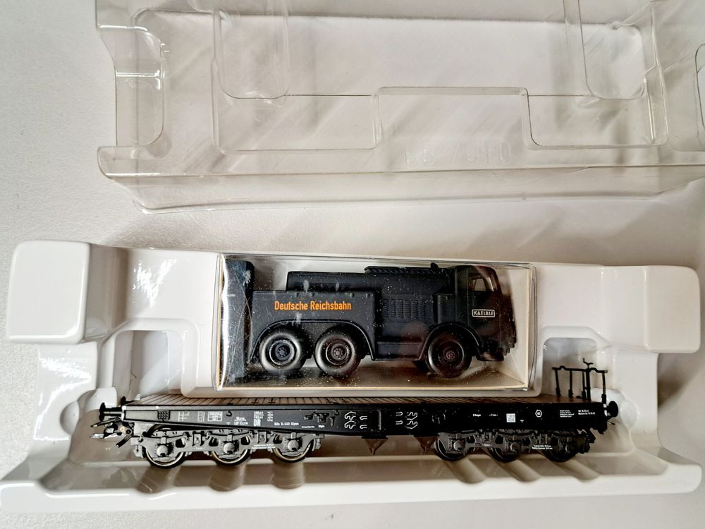 schwerer 6-achsiger Güterwagen Märklin 4866 mit Beladung (Gebraucht) in ...