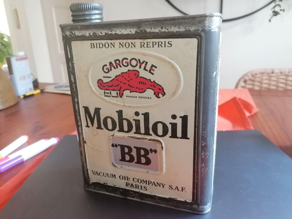 Mobiloil Gargoyle collector bidon Shell Esso Castrol rare (Gebraucht ...