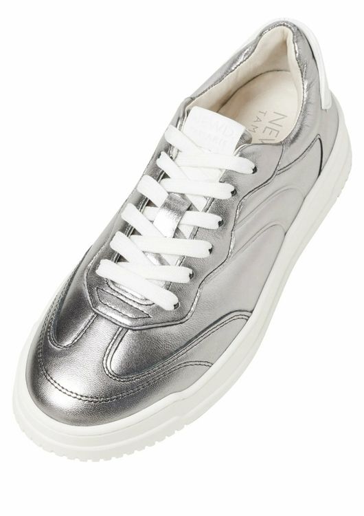 NEUW. Sneaker Low Silber Gr. 38 Leder Plateau leder tamaris (Neu und originalverpackt) in ...