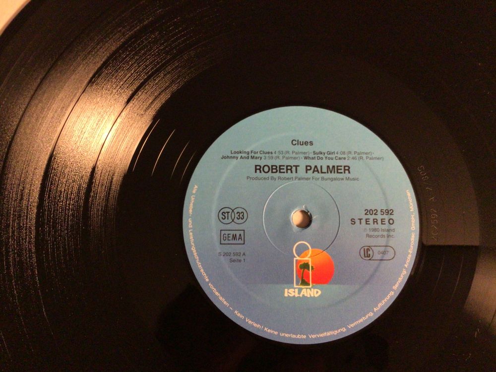 Robert Palmer, Clues Lp 1980 | Kaufen auf Ricardo