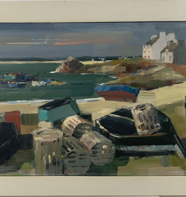 Meeresküste Gemälde mit Häuser Ansicht unleserlich Signiert (Gebraucht) in Root für CHF 160 ...