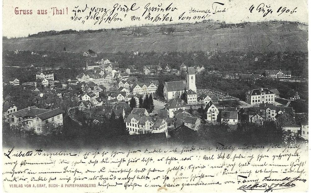 Alte Ansichtskarte Thal SG, um 1903 (Gebraucht) in Wetzikon ZH für CHF 5 – mit Lieferung auf ...