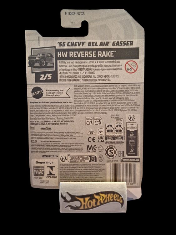 Hot Wheels HW Reverse Rake 2024 55 Chevy Bel Air Gasser 2/5L (Neu und ...