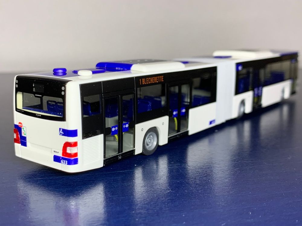 bus articulé MAN Lion's City TL ligne 1 LAUSANNE BLECHERETTE (Neuf avec ...