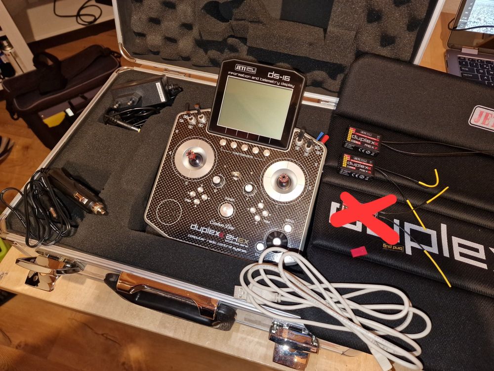 Jeti Duplex DS16 (Handsender) mit Empfänger Rex7, Rex6 (Gebraucht) in ...