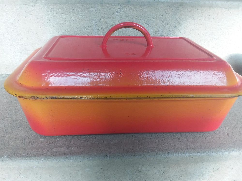 +GF+ 34 Gusseisen Bräter orange | Kaufen auf Ricardo