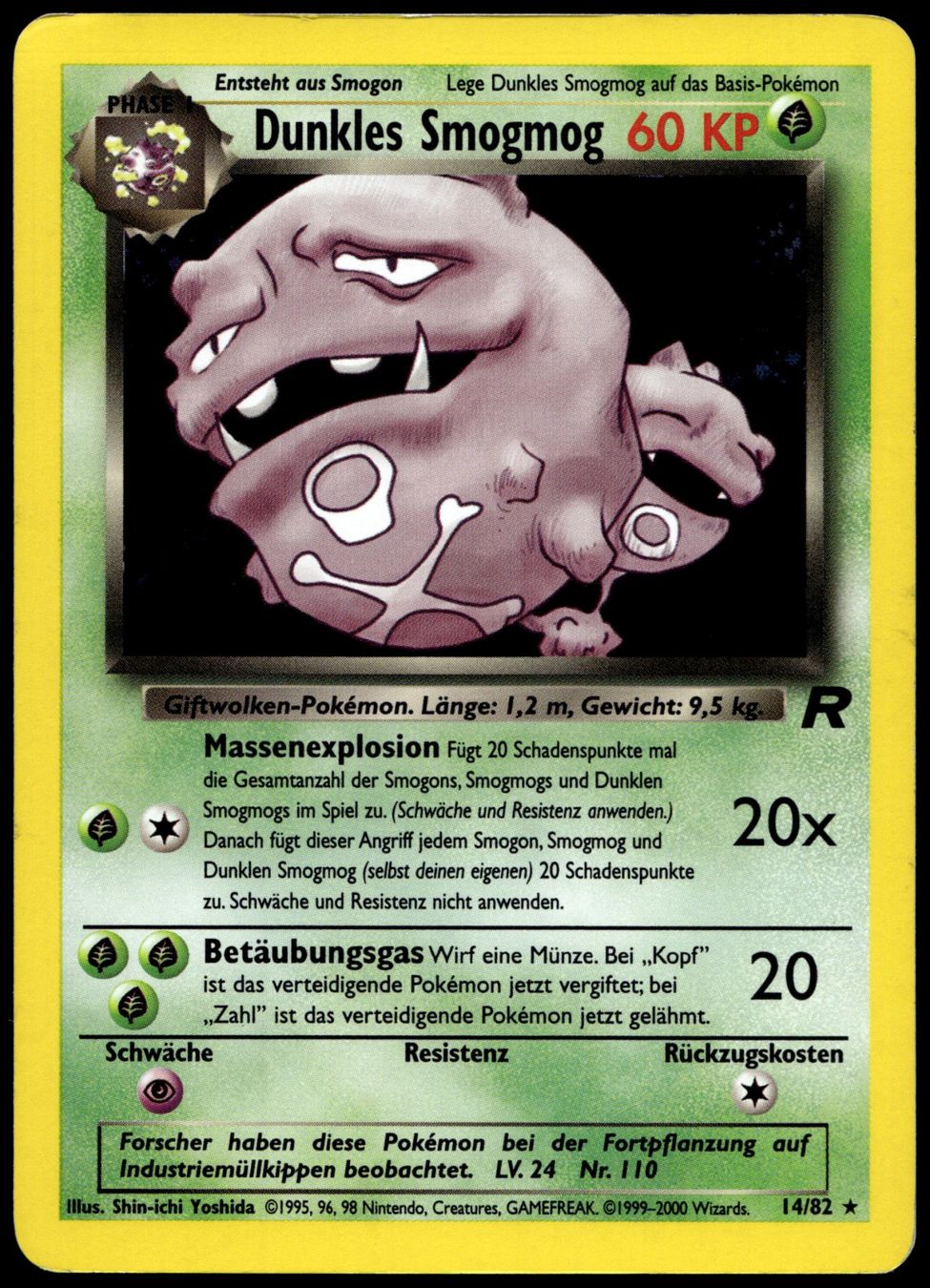 Dunkles Smogmog 14/82 Holo Rare Pokémon Team Rocket ab 1.- (Gebraucht ...