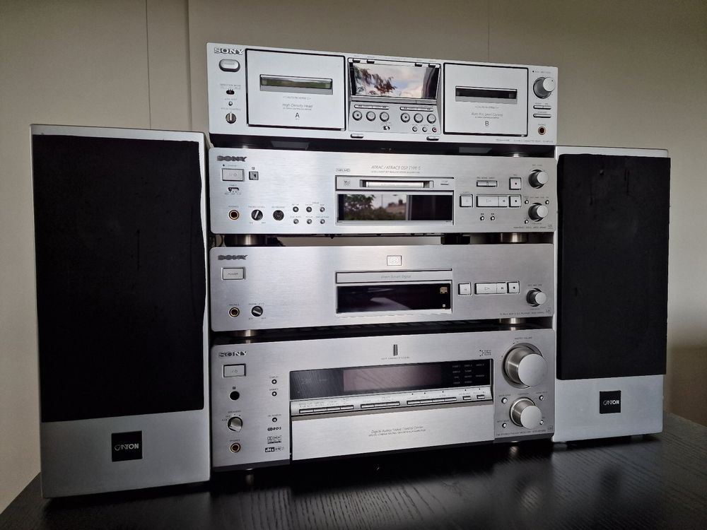 SONY HIFI STEREOANLAGE MINI DISC CD KASETTEN JAHR 2000 (Gebraucht) in ...