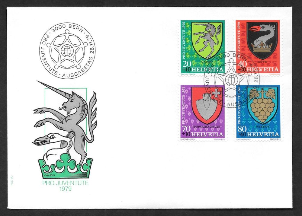 FDC Pro Juventute Serie 1979 J269 - J272 ET Bern 28.11.1979 (Neu (gemäss Beschreibung)) in Olten ...
