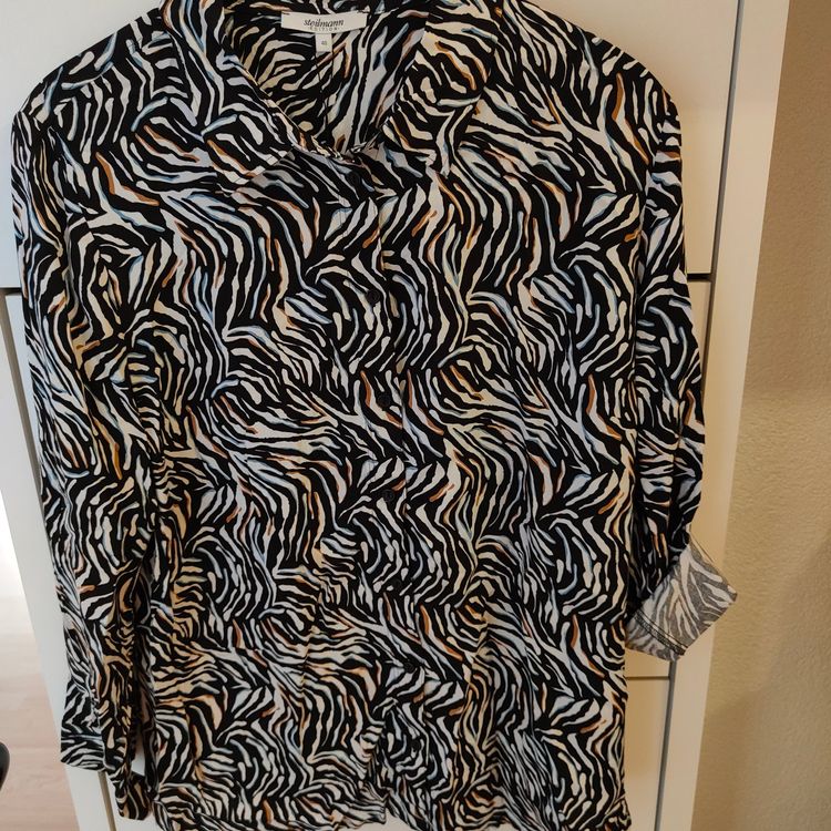 Tunika Bluse lang arm ganz geknöpft Gr. 48 Fr. 26.- (Neu und ...