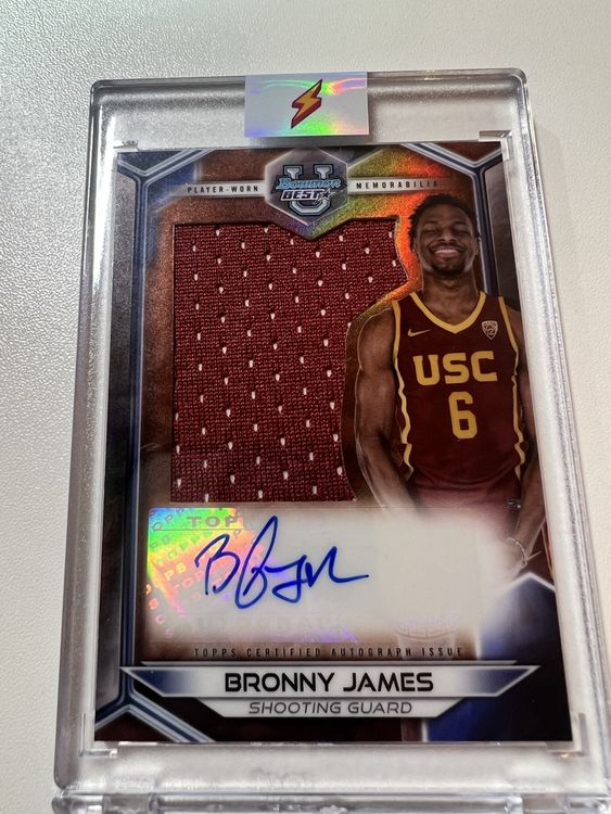 🔥🌈 Bronny JAMES (LeBron) DRAFT 2024 - JUMBO Patch & Auto (Neuf (Voir ...