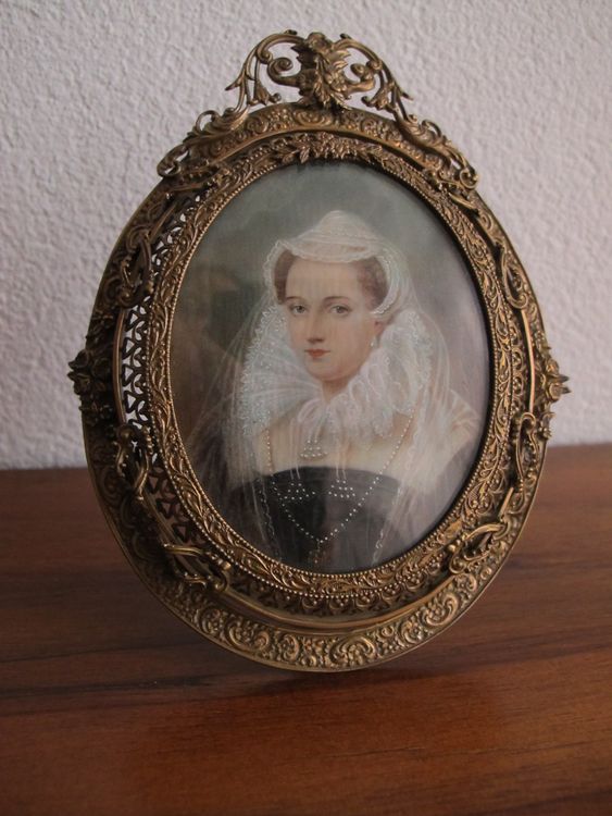 antikes miniatur Damenportrait um 1900 | Kaufen auf Ricardo