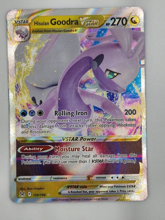 Pokemon Hisuian Goodra VSTAR 136/196 EN (Neu (gemäss Beschreibung)) in ...