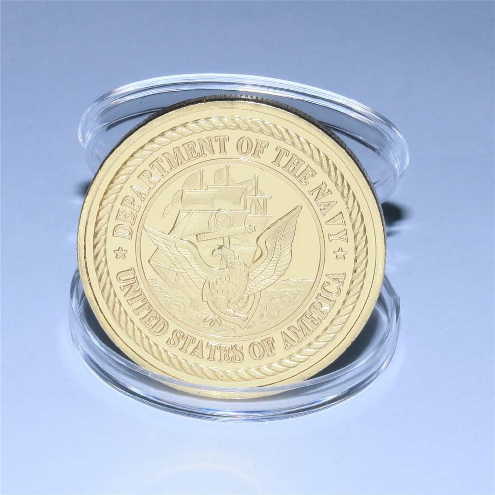 Münze SEAL TEAM goldfarben SEA AIR LAND US Army Navy (Neu (gemäss ...