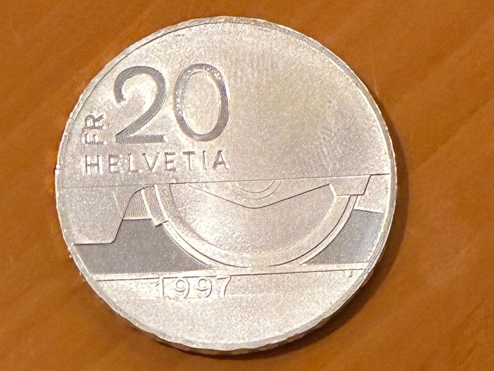 Schweiz 20 Fr Gedenkmünze 1847-1997, Top Zustand! (Neu und ...