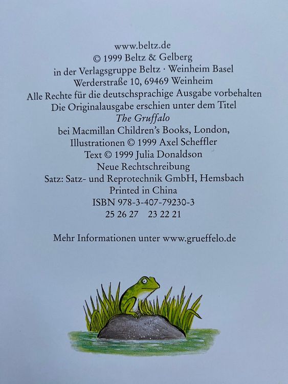 Der Grüffelo, Julia Donaldson, Axel Scheffler NEU Klassiker (Neu ...