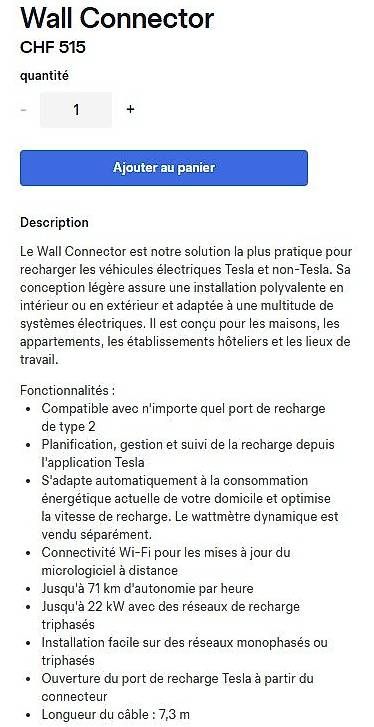 Chargeur Wall Connector Tesla neuf (Neu und originalverpackt) in ...